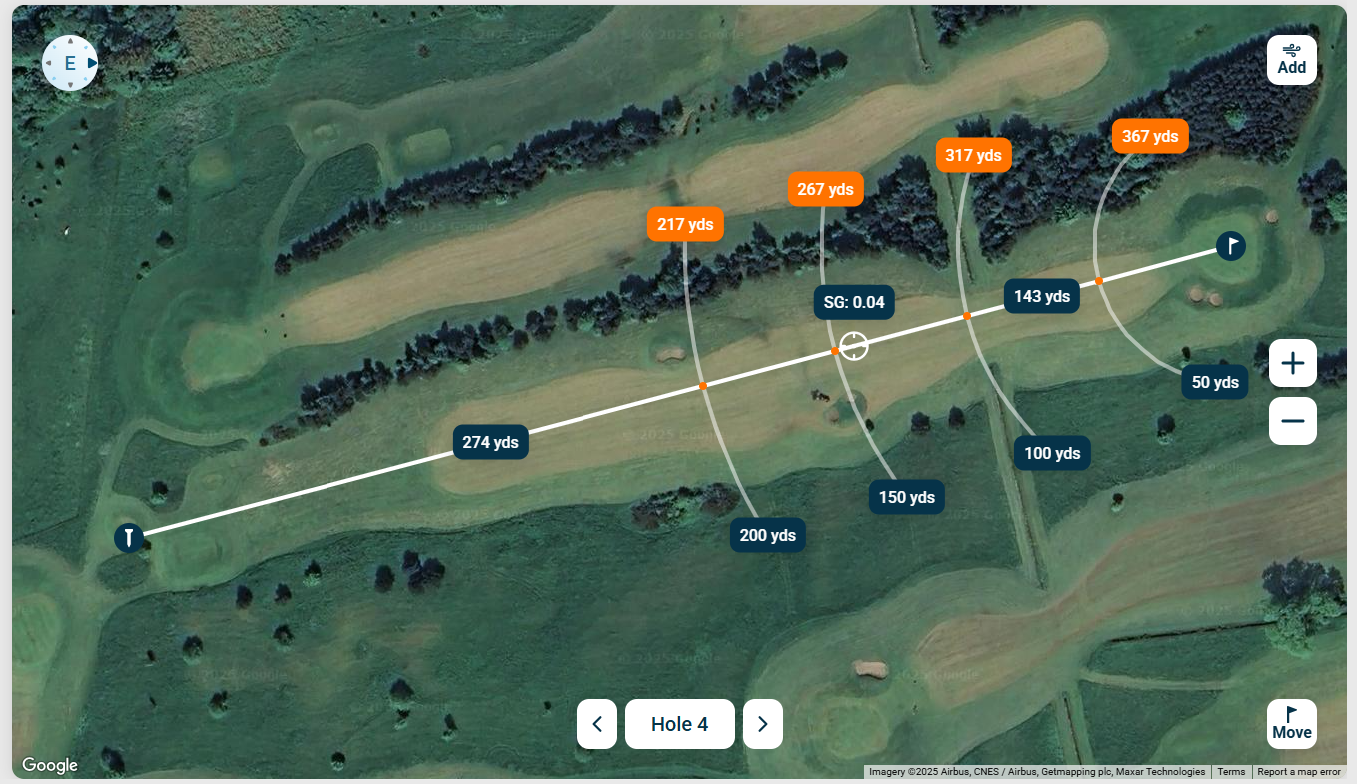 Viewing and Adjusting Distances on the MyStrategy Hole Map – V3 Support